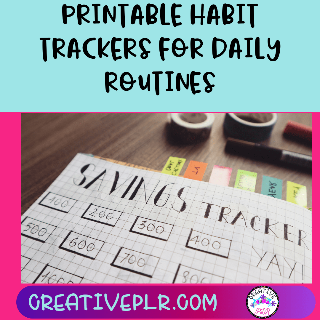 Printable Habit Trackers for Daily Routines - Creative PLR