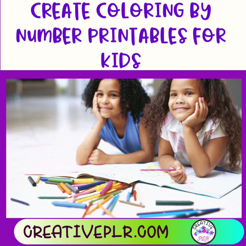 Create Coloring by Number Printables for Kids - Creative PLR