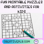 Fun Printable Puzzles and Activities for Kids - Creative PLR